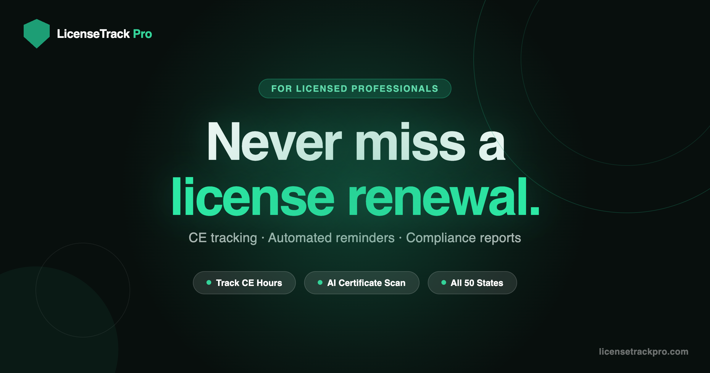 LicenseTrack Pro — License Renewal Tracking for Professionals